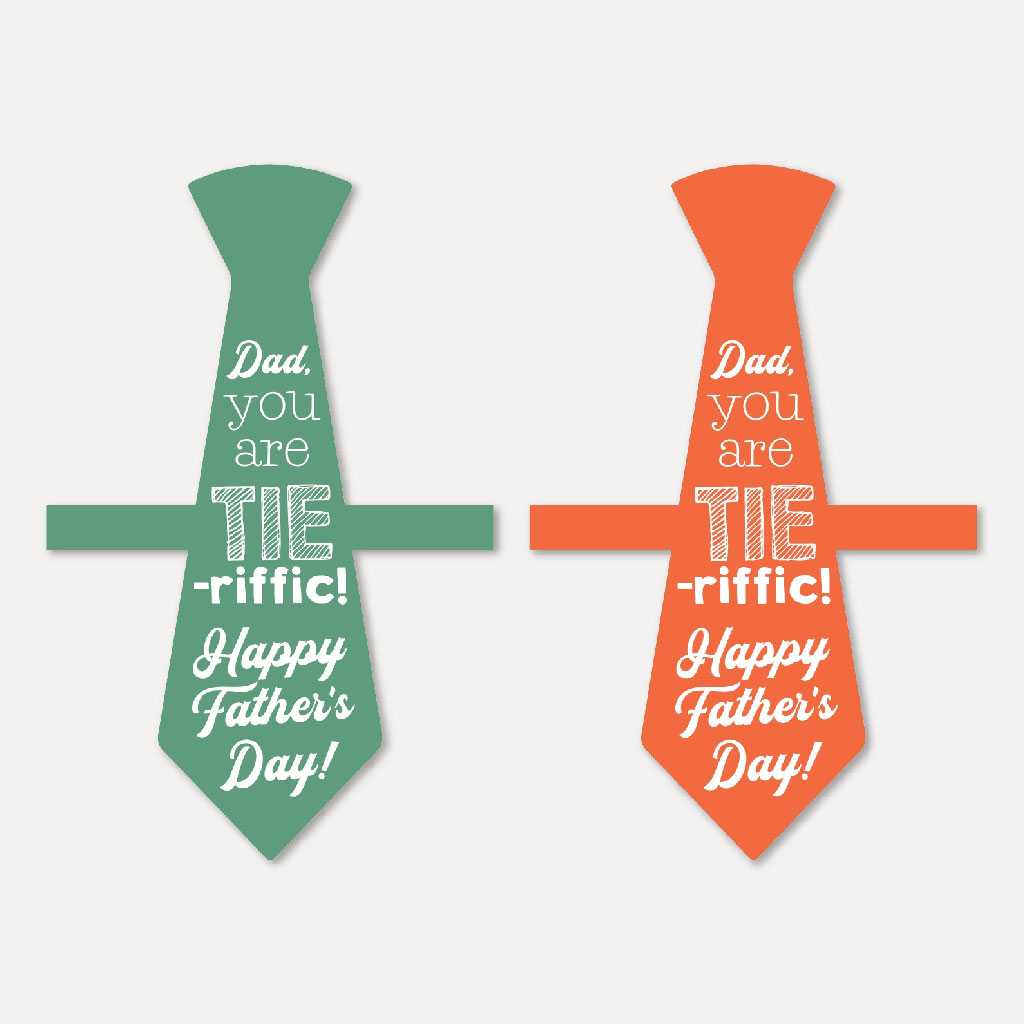 Printable Father's Day Tie Gift Tag Template | Hadley Designs