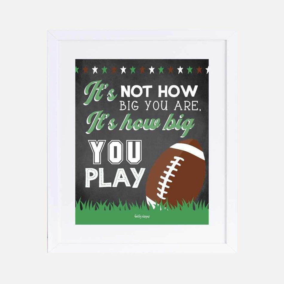 Printable Field Football Kids Party Birthday Sign Template | Hadley ...