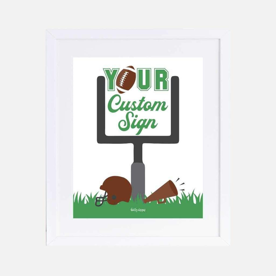 Printable Field Football Kids Party Custom Sign Template | Hadley ...