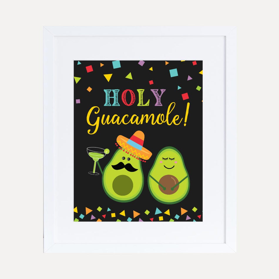 Printable Fiesta Baby Shower Holy Guacamole Sign Template | Hadley Designs