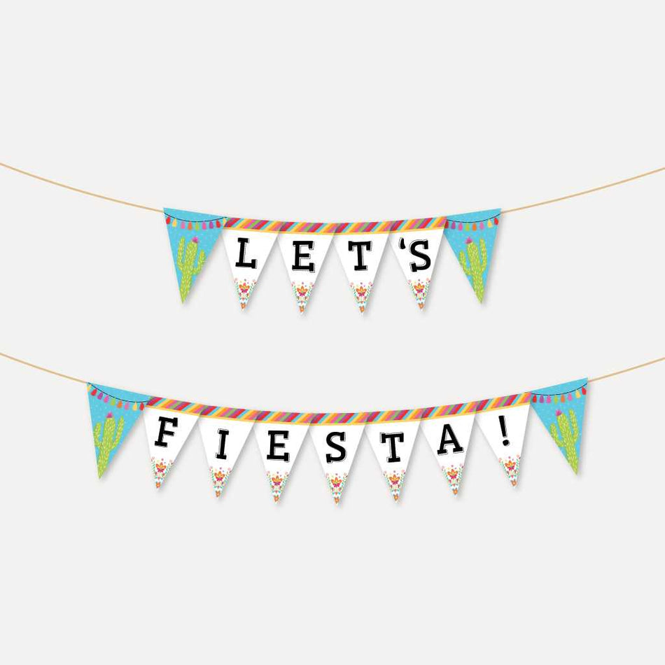 Printable Fiesta Kids Party Banner Template | Hadley Designs - Printables