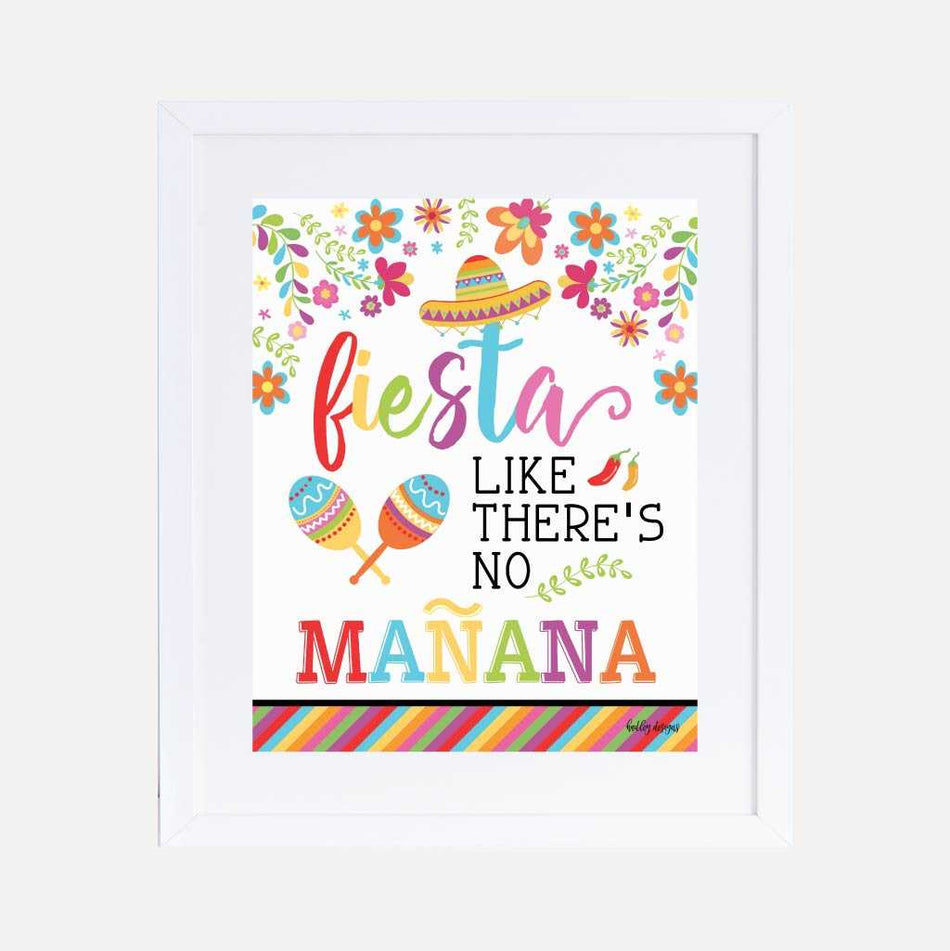 Printable Fiesta Kids Party Birthday Sign Template | Hadley Designs ...
