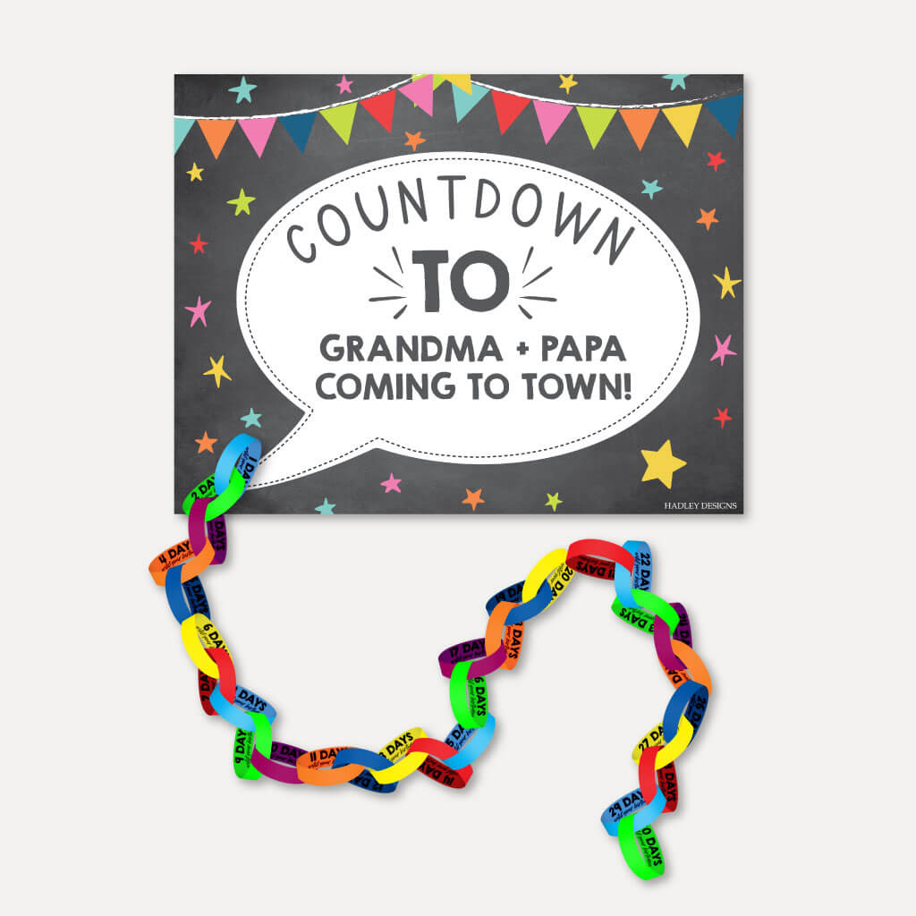 Printable Countdown Template | Hadley Designs