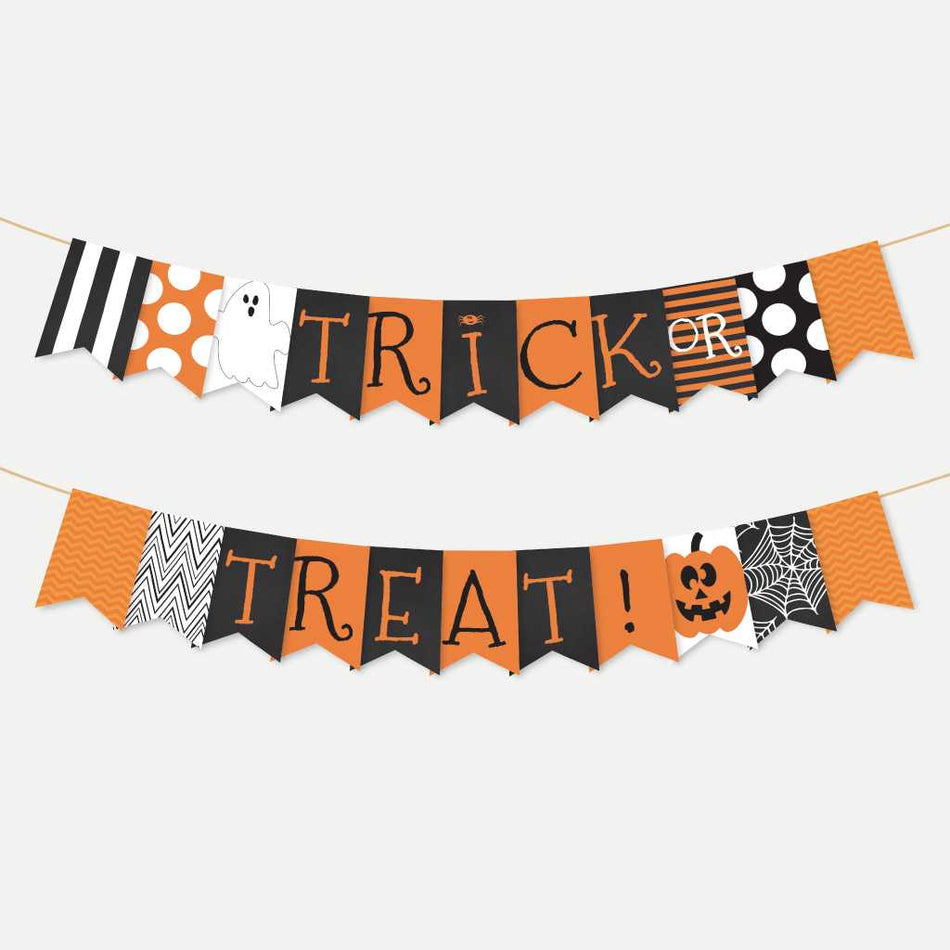 Printable Halloween Garland Banner Template | Hadley Designs - Printables