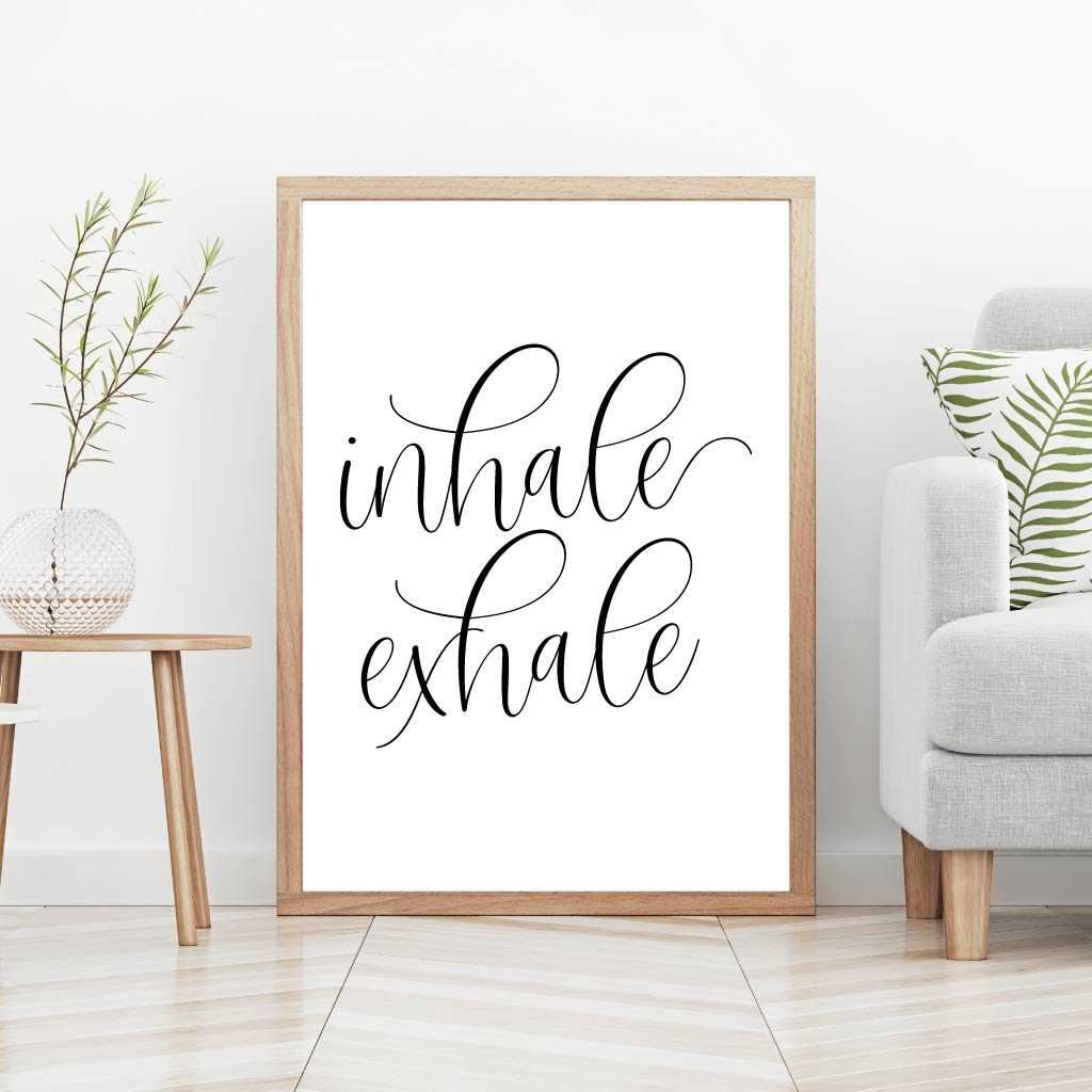 Printable Inhale Exhale Wall Art Template | Hadley Designs - Printables