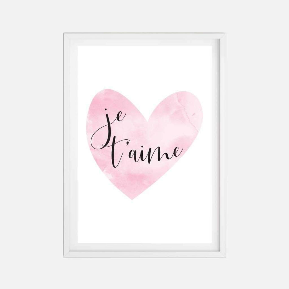 Printable je t'aime Wall Art Template | Hadley Designs - Printables