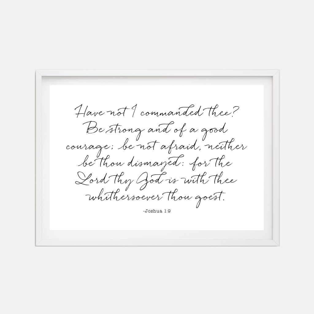 Printable Joshua 1:9 Wall Art Template | Hadley Designs - Printables