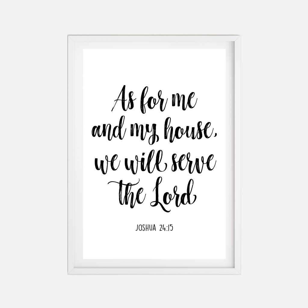 Printable Joshua 24:15 Wall Art Template | Hadley Designs