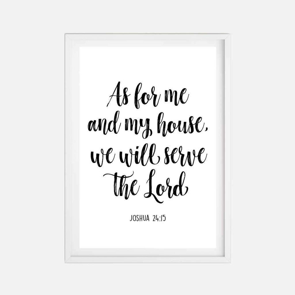 Printable Joshua 24:15 Wall Art Template | Hadley Designs