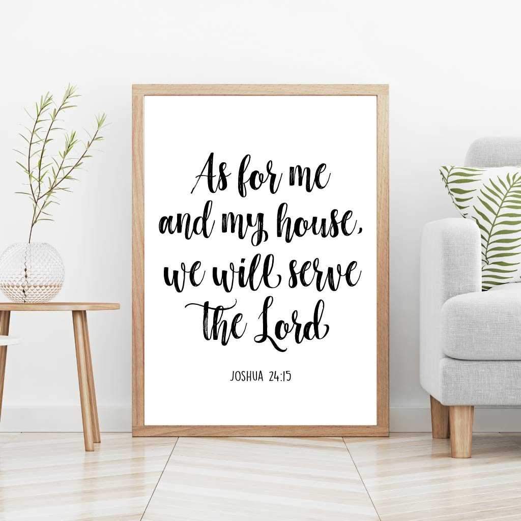 Printable Joshua 24:15 Wall Art Template | Hadley Designs