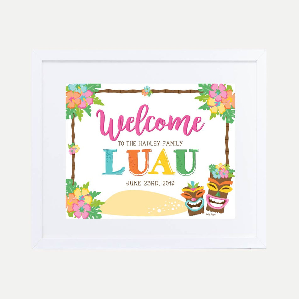 Printable Luau Party Sign Set Templates | Hadley Designs