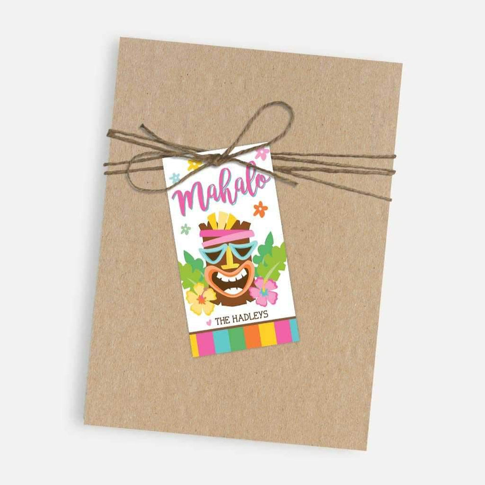 Printable Luau Party Favor Tag Template | Hadley Designs - Printables