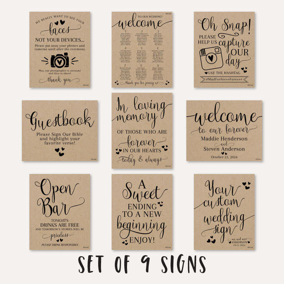 Printable wedding signs 60 photos - Vianawedding.com
