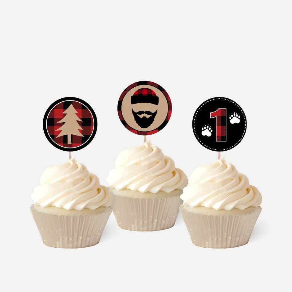 Printable Lumberjack Kids Party Accessories and Decor Package Template ...