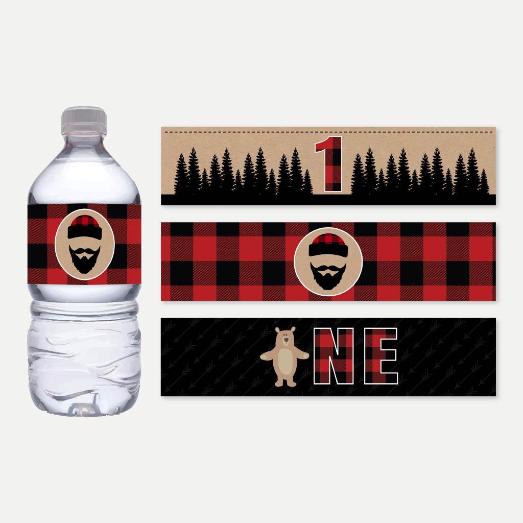 Printable Lumberjack Kids Party Accessories and Decor Package Template ...