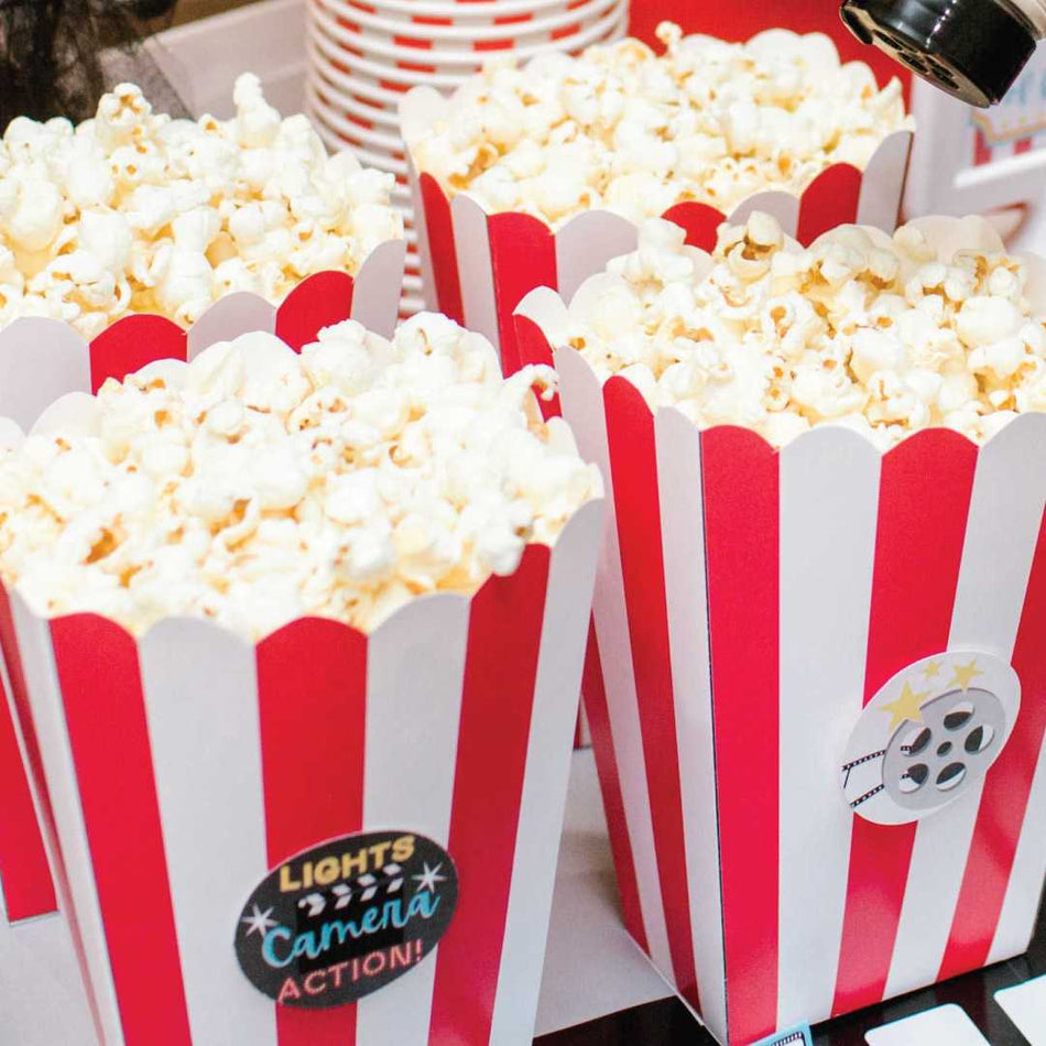 Printable Movie Party Popcorn Bags Template | Hadley Designs - Printables