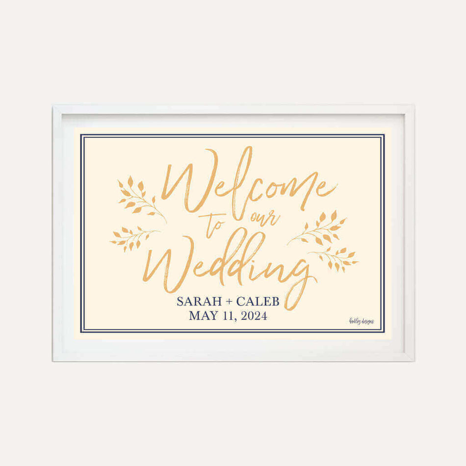 Printable Navy Mustard Rustic Wedding Welcome Sign Template | Hadley ... Printable Navy Mustard Rustic Wedding Welcome Sign Template | Hadley ...