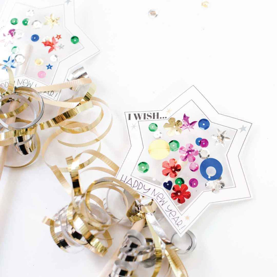 Printable New Years Eve Party Wishing Wand Template | Hadley Designs ...