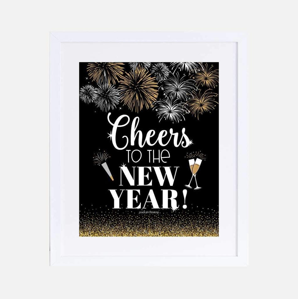 Printable New Years Eve Party Sign Set Templates | Hadley Designs