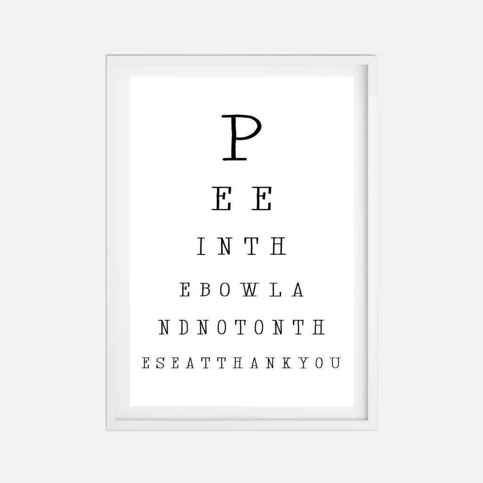 Printable Pee In The Bowl Wall Art Template | Hadley Designs
