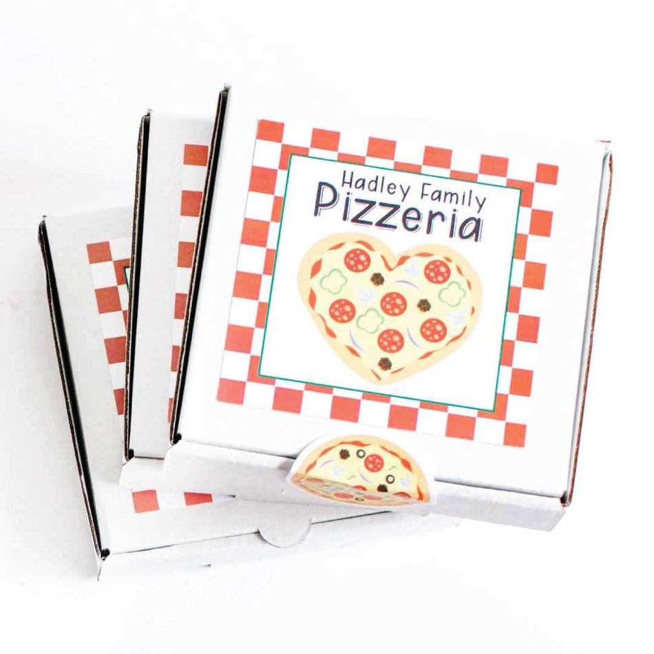 Printable Pizza Party Box Labels and Stickers Template | Hadley Designs ...