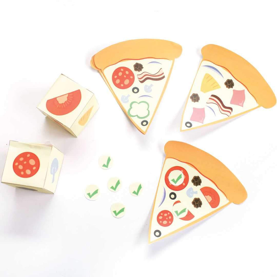 Printable Pizza Party Pizza Toppings Game Template | Hadley Designs