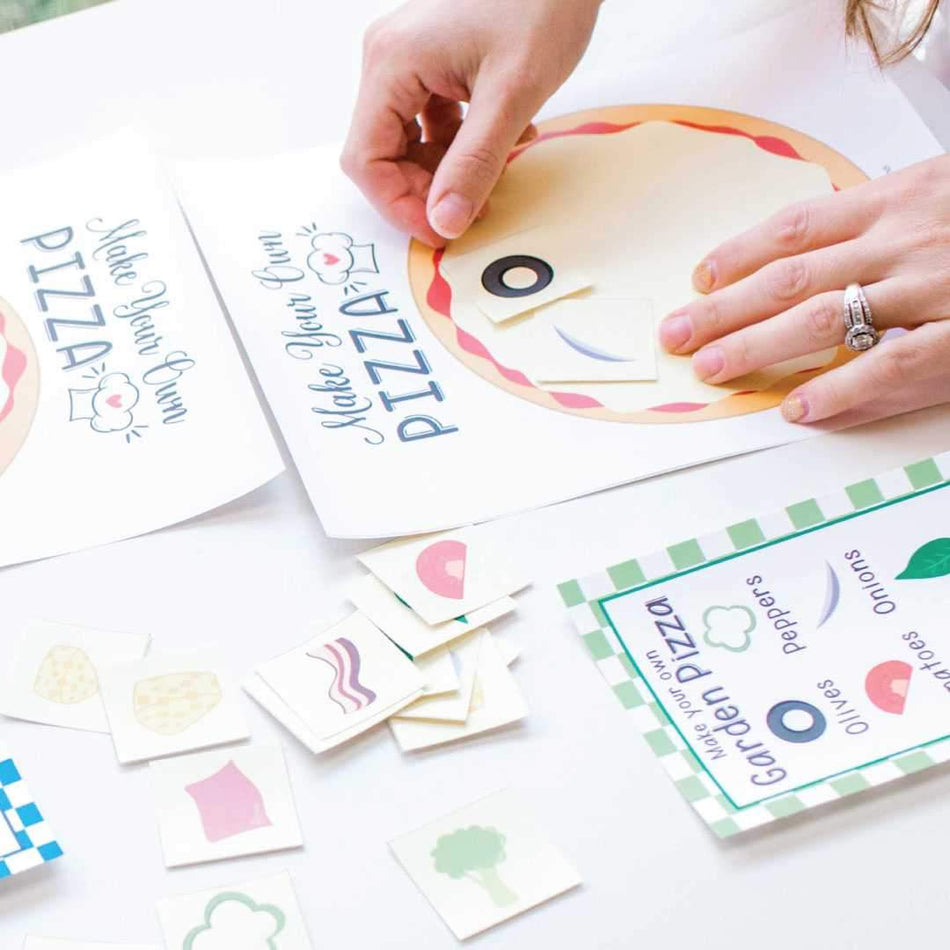 Printable Pizza Party Recipe Game Template | Hadley Designs - Printables