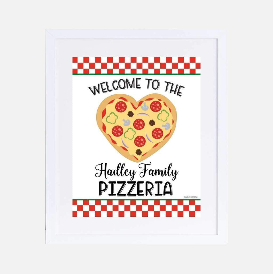 Printable Pizza Party Welcome Pizzaria Sign Template | Hadley Designs ...