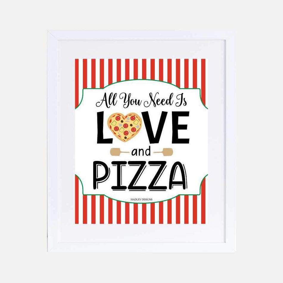 Printable Pizza Party Sign Set Templates | Hadley Designs - Printables