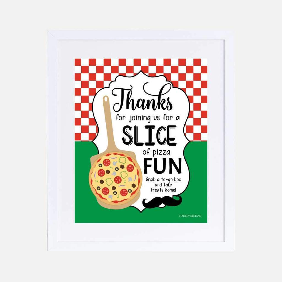 Printable Pizza Party Sign Set Templates | Hadley Designs - Printables