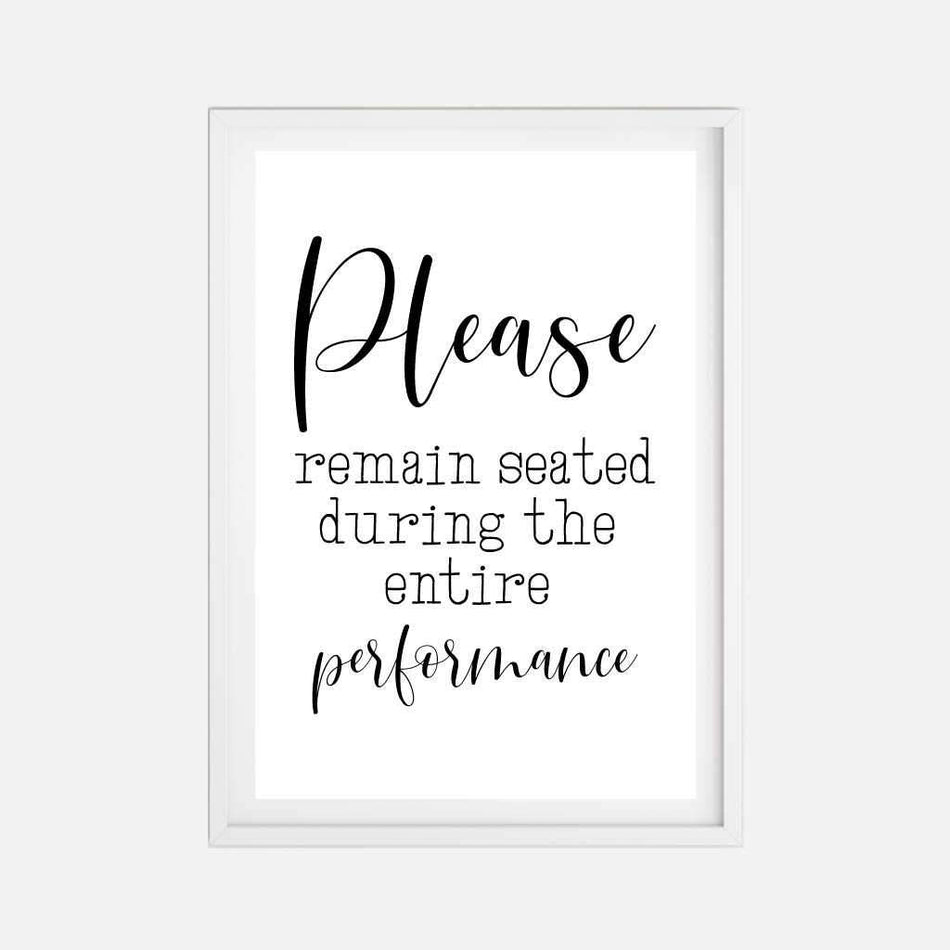 Printable Please Remain Seated Art Template | Hadley Designs - Printables