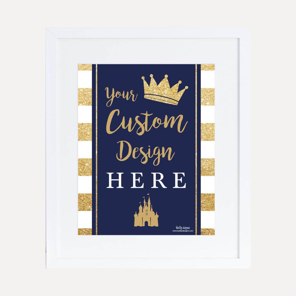 Printable Prince Baby Shower Custom Sign Template | Hadley Designs ...