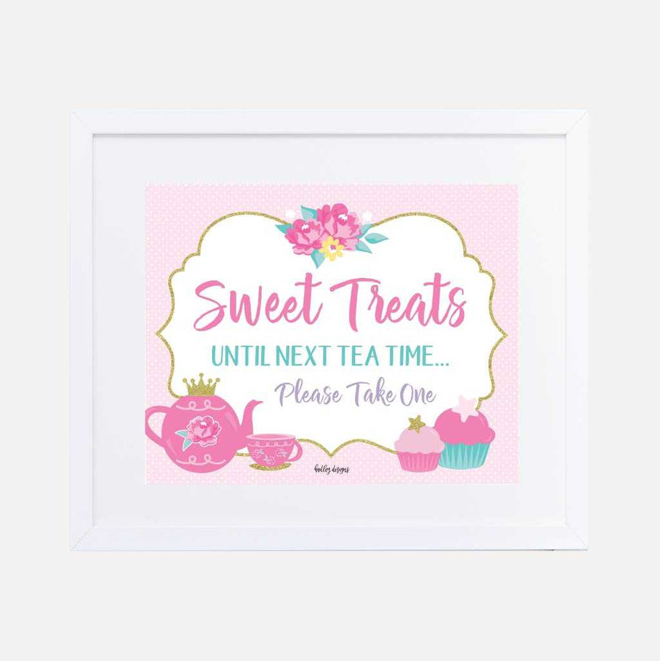 Printable Princess Tea Kids Party Favors Sign Template | Hadley Designs ...