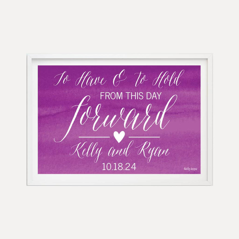 Printable Purple Watercolor Wedding Welcome Sign Template | Hadley ...