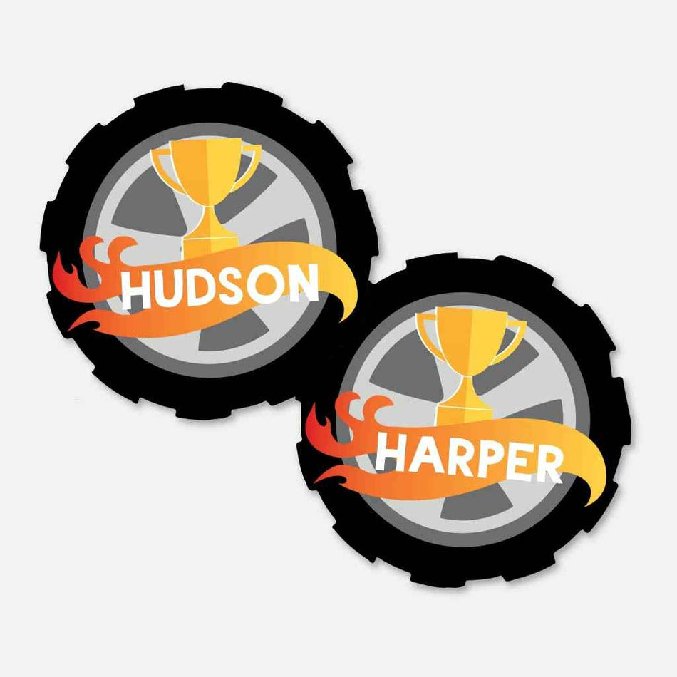 Printable Race Car Kids Party Place Card Templates | Hadley Designs ...