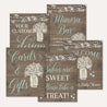 Printable Wood Rustic Floral Boy Baby Shower Signs Set Templates ...