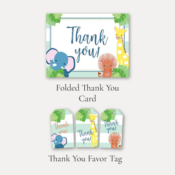 Printable Safari Baby Shower Complete Package Templates | Hadley Designs