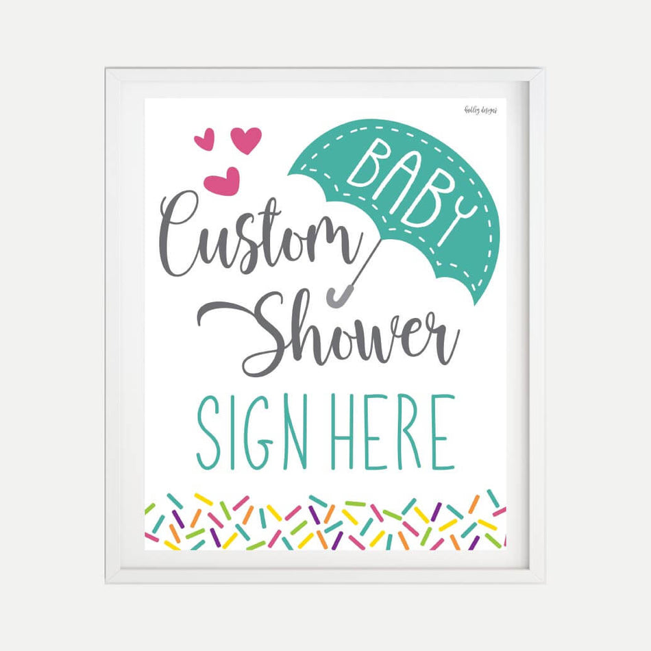 Printable Sprinkle Baby Shower Custom Sign Template | Hadley Designs ...