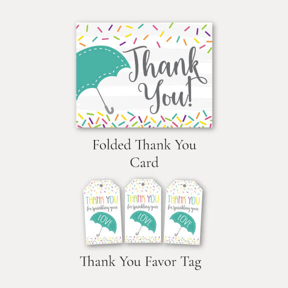 Printable Sprinkle Baby Shower Complete Package Templates | Hadley Designs