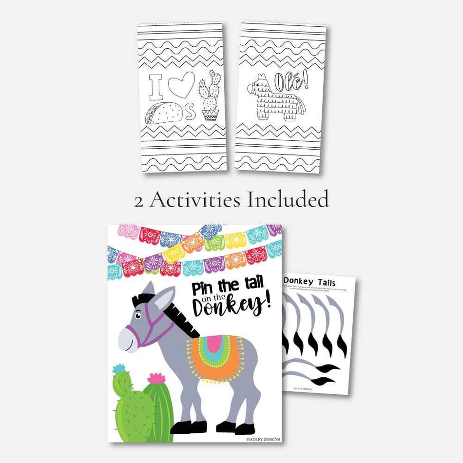 Printable Taco Party Complete Package Template | Hadley Designs