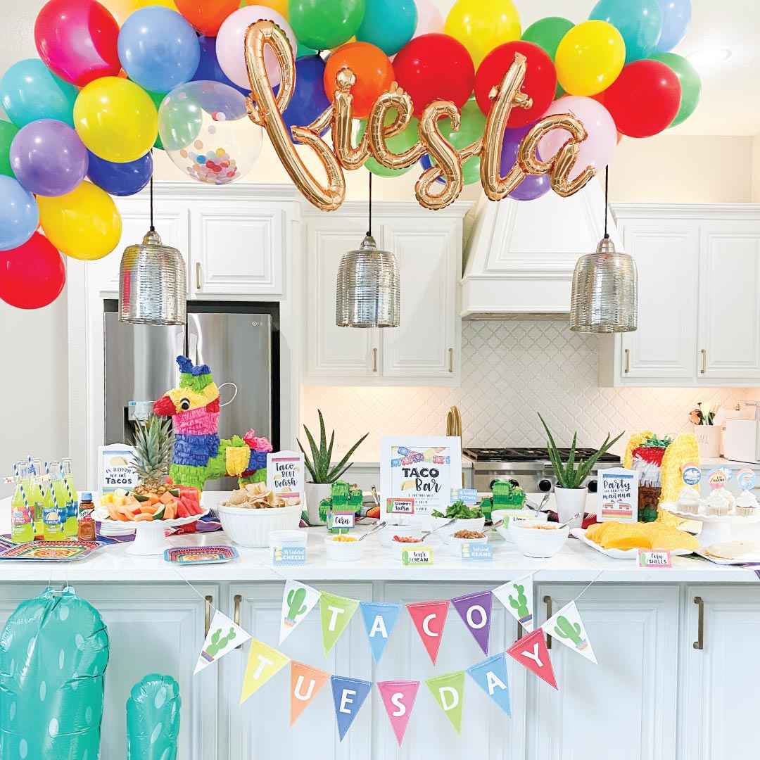 Printable Taco Party Complete Package Template | Hadley Designs