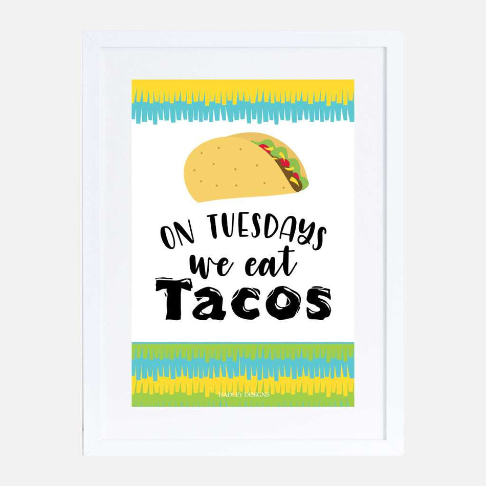 Printable Taco Party Signs Package Template | Hadley Designs