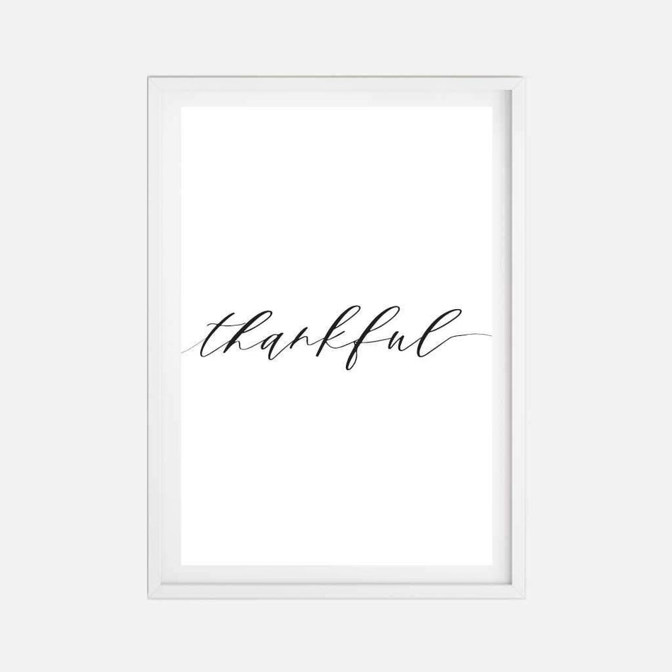Printable Thankful Grateful Blessed Wall Art Template | Hadley Designs ...