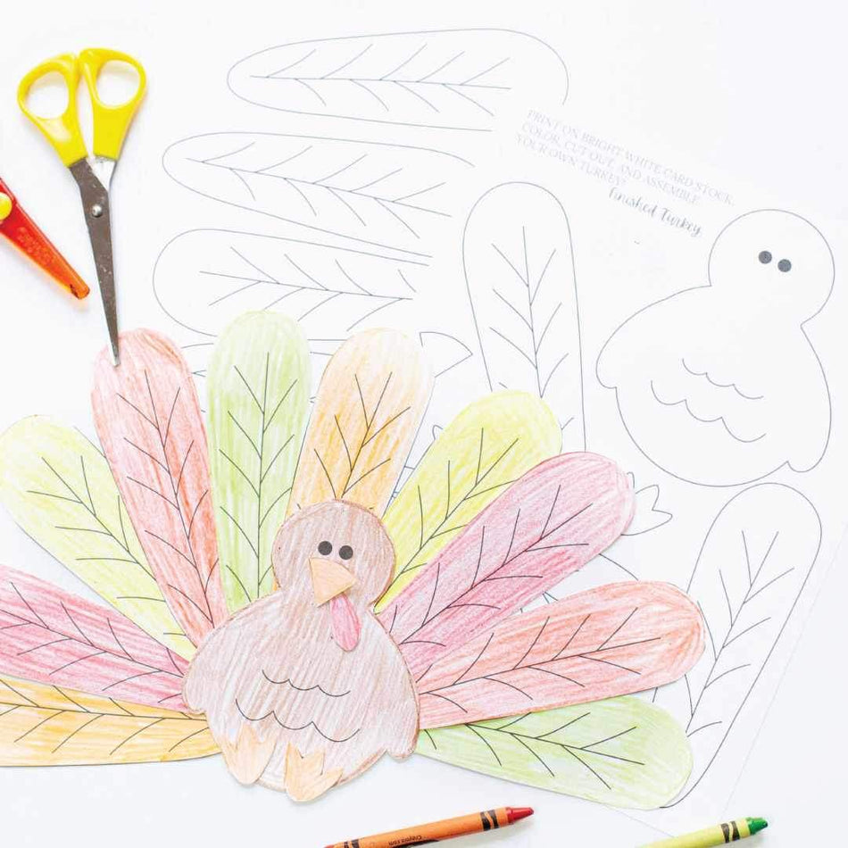 Printable Turkey Craft Template | Hadley Designs