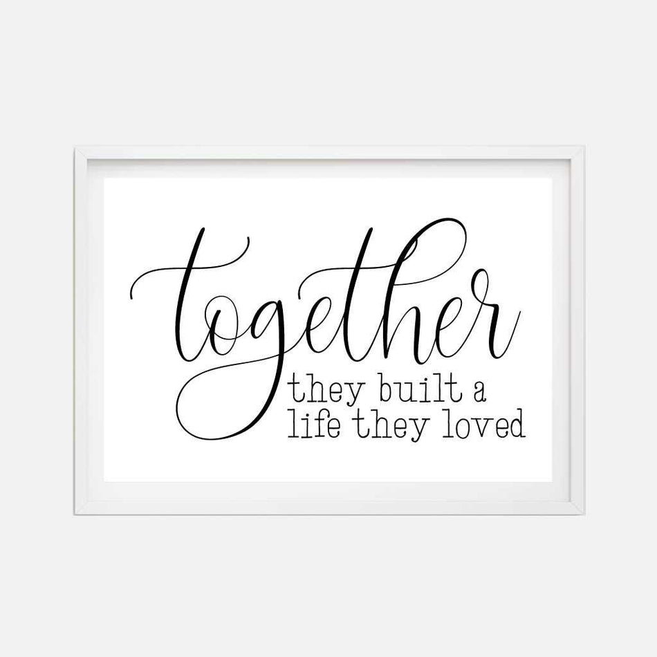 Printable Together They Built Wall Art Template | Hadley Designs