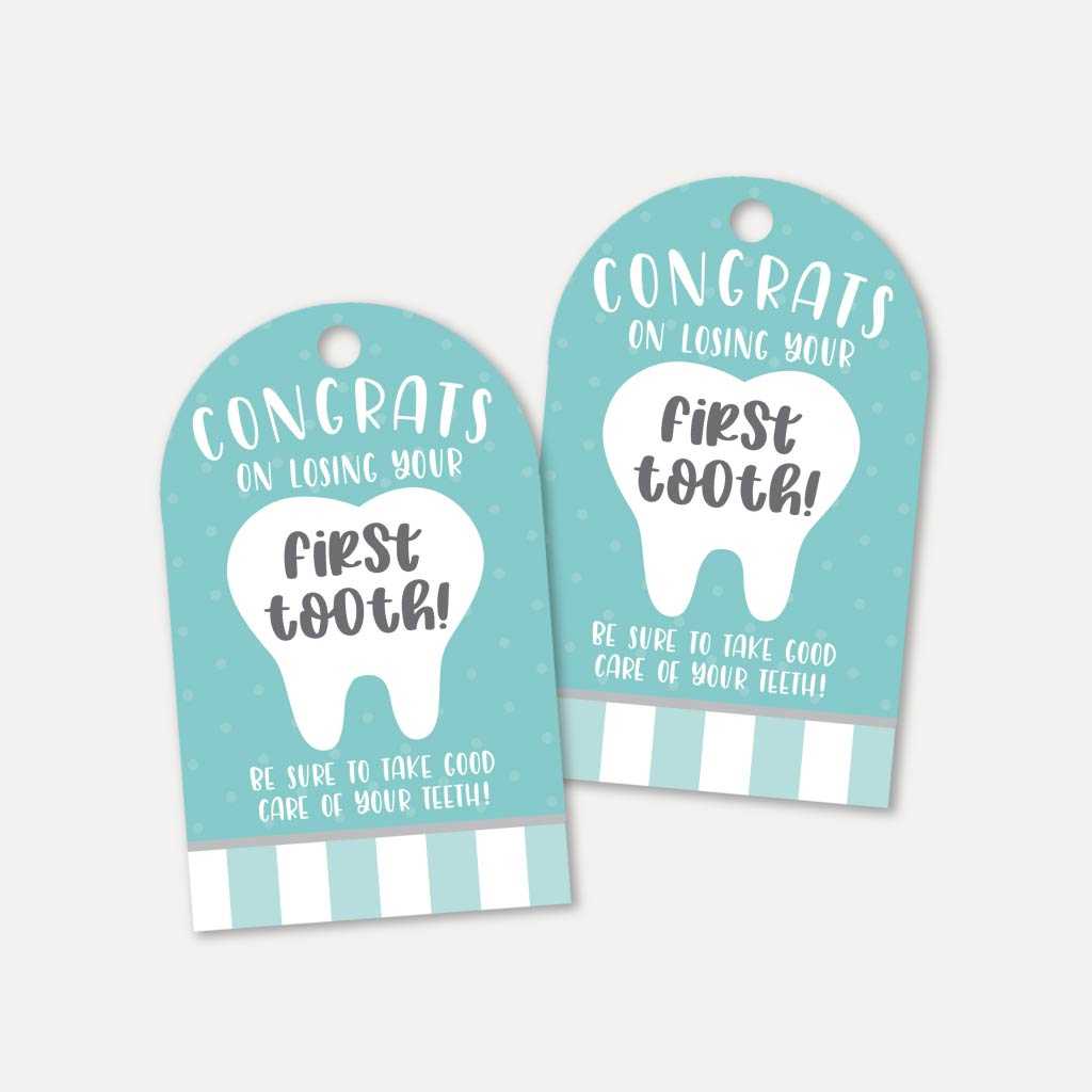 Printable Tooth Fairy Gift Tag Template | Hadley Designs