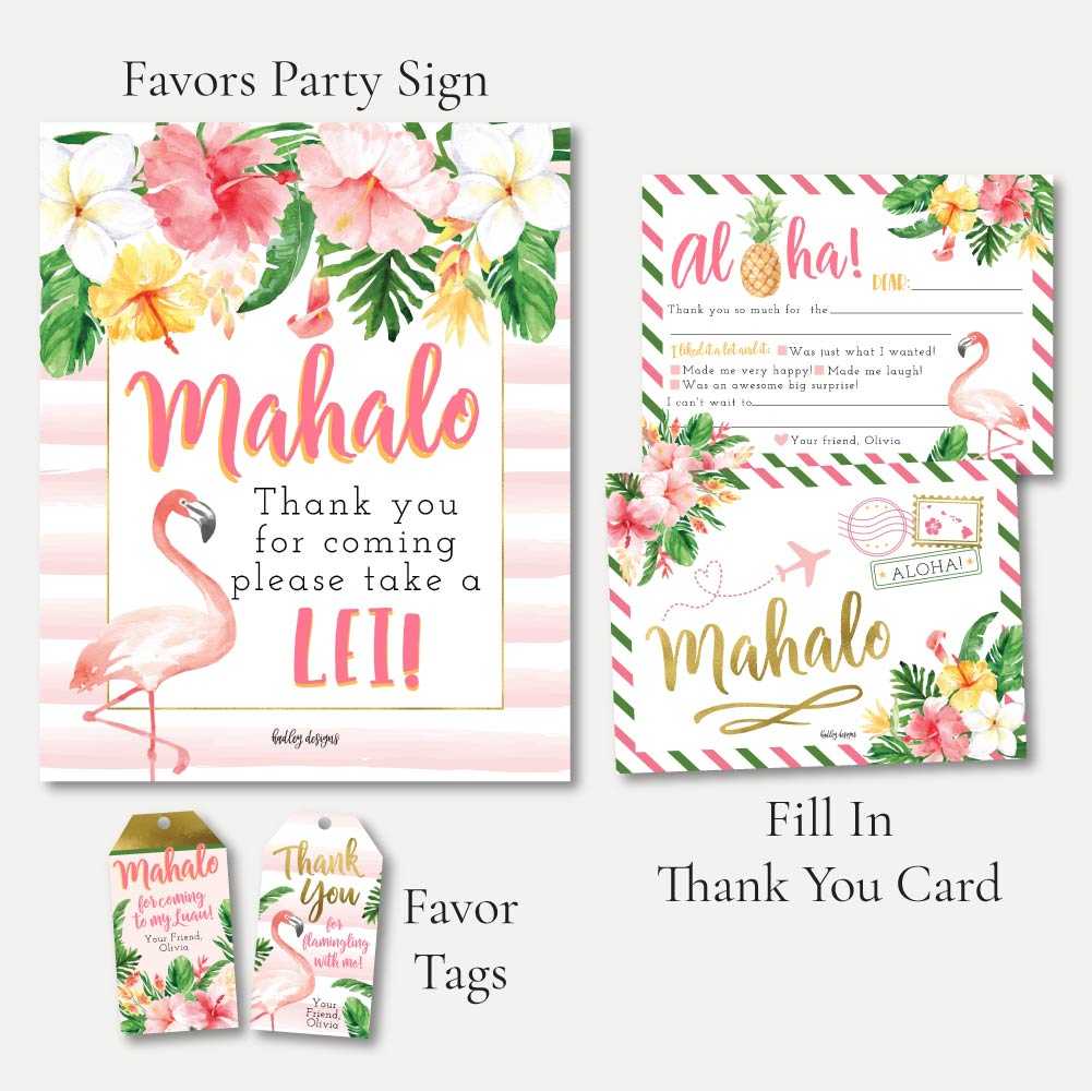 Printable Tropical Kids Party Complete Package Template | Hadley Designs