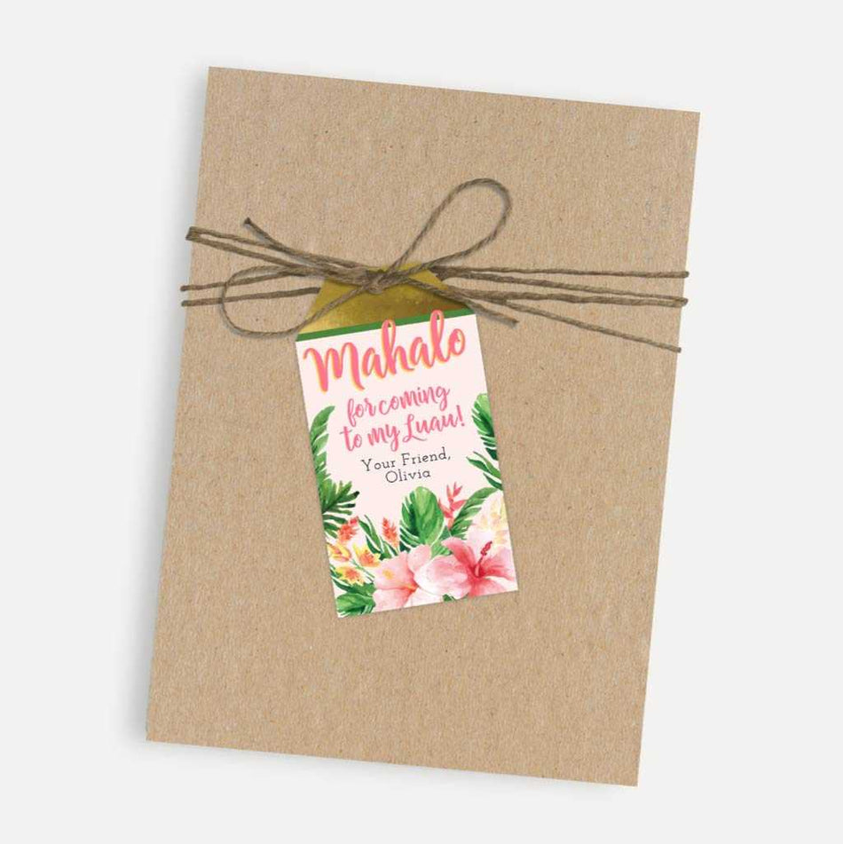 Printable Tropical Kids Party Thank You Favor Tag Template | Hadley ...