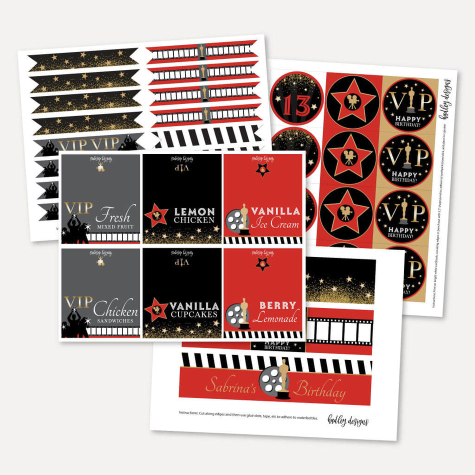 Printable VIP Kids Party Accessories and Decor Package Template ...