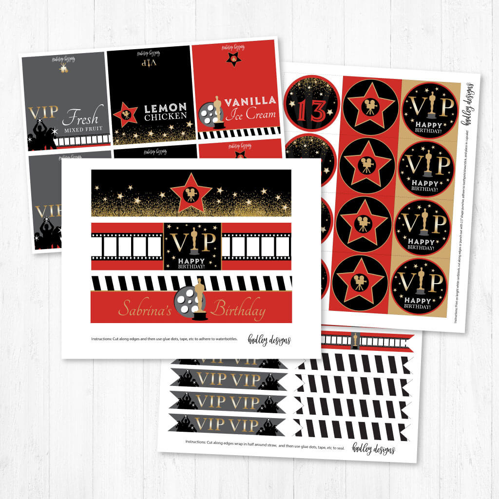 Printable VIP Kids Party Accessories and Decor Package Template ...